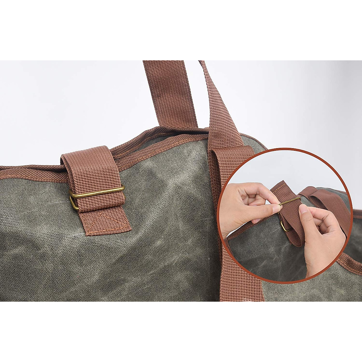 Waterproof Wood Carrier Storage Bag Durable Firewood Large Tote Bag for Garden Backyard Pit Outdoor