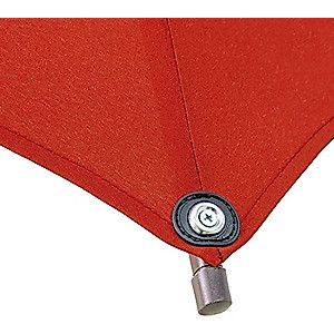 NOWENSOL Patio Umbrella Rectangular Outdoor Table Umbrella with Crank & Push Button Tilt for Terrace, Backyard, Garden, Courtyard, Swimming Pool, Lawn, 6.5x10ft (Dark Red)