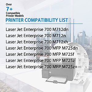 NineLeaf High Yield Compatible for HP 14X CF214X Toner Cartridge use in Laser Jet Enterprise 700 M712 M725 Printer (3 Pack Black)