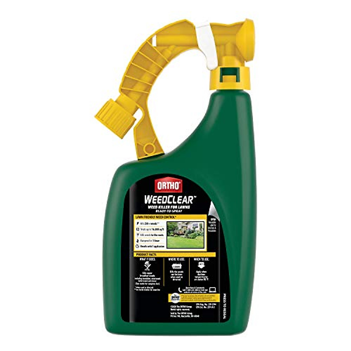 Ortho WeedClear Weed Killer for Lawns Ready-To-Spray: Treats up to 16,000 sq. ft., Won't Harm Grass (When Used as Directed), Kills Dandelion & Clover, 32 oz.