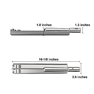 LS'BABQ Grill Burners Replacement Parts for Bull Grill, Cal Flame Aussie Blaze Bakers Chefs Jenn AIR Thermos Turbo CharBroil, 4 Pack Heavy Duty Cast Stainless Steel Bull Grill Burner
