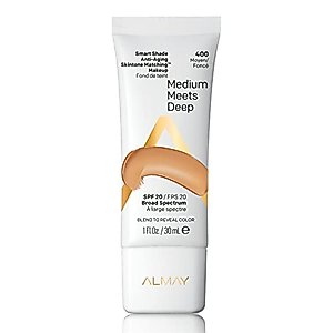 Almay Smart Shade Anti-Aging Skintone Matching Makeup, Hypoallergenic, Cruelty Free, Oil Free, -Fragrance Free, Dermatologist Tested Foundation with SPF 20, 1oz