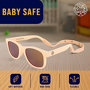 Polarized Baby Sunglasses With Strap - Unbreakable Flexible Infant Sunglasses For Toddlers Newborns 0-24 Months