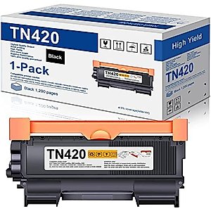 ROO ALUMUINK TN420 TN-420 Toner Cartridge: Compatible TN 420 TN4201BK High Yield Cartridge Replacement for Brother HL-2270DW HL-2280DW HL-2230 HL-2240 MFC-7360N Printer | TN4201PK Black RO-TN420-1PK
