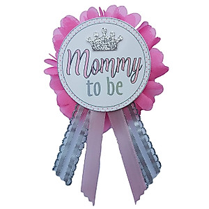 Princess-Themed Baby Shower Pins for Mommy & Daddy to Be – Elegant "Mommy-to-Be" & "Daddy-to-Be" Badges – Perfect for Girls' Baby Showers