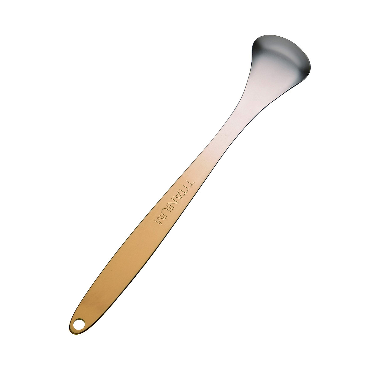 TE to TE KT-31 Pure Titanium Japanese Tongue Cleaner, Moss & Premium II, Matte Peach, Total Length 5.9 inches (150 mm) (Matte Champagne)