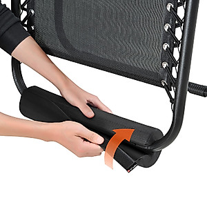 Zero Gravity Chair Cushion for Foot Rest, TOPJUM Footrest Cushion for Anti Gravity Folding Recliner, Footrest Padding for Patio Lawn Outdoor Chair, Lounge Accessory for Tall User