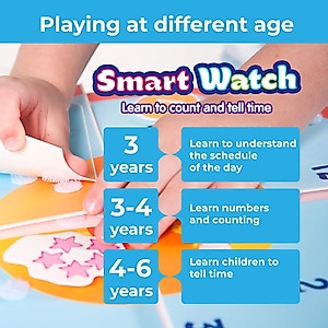 PICNMIX Time Clock Toy for Kids. Game for Toddlers Age 3-5. Kids Jigsaw Puzzles Preschool Learning Toys. Toy Tool Set Puzzle for 3 Year Old.