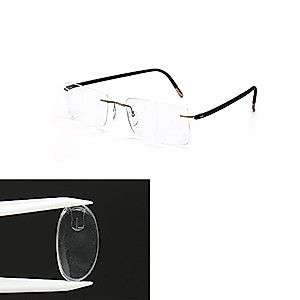 Eyeglass Nose Pads 2Pairs Anti-Slip Soft Silicone Glasses Nose Pieces Push in Pushin Replacement for Silhouette Frameless Glasses Eyeglasses Sunglasses