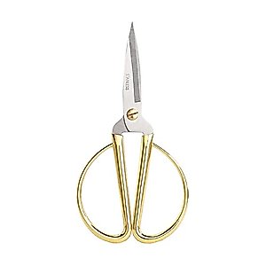 Aemoe 6" All Stainless Steel Sewing Scissors, Sharp Tailor Scissors for Embroidery, Sewing, Craft, DIY Art Work & Daily Use for Home Office School Gold