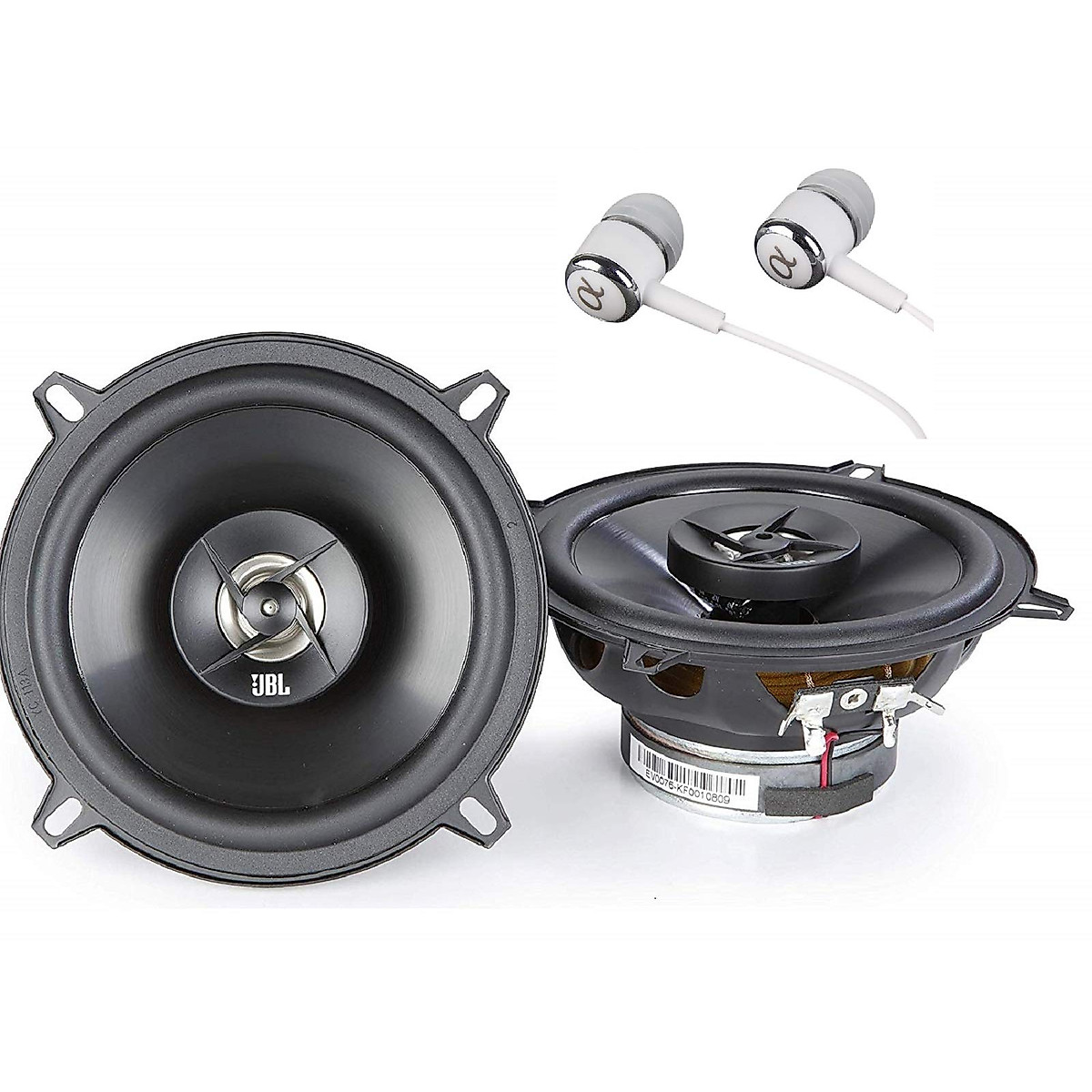 JBL Stage 502 105W Max (35W RMS) 5-1/4" 4 ohms Stage Series 2-Way Coaxial Car Audio Speakers / FREE ALPHASONIK EARBUDS