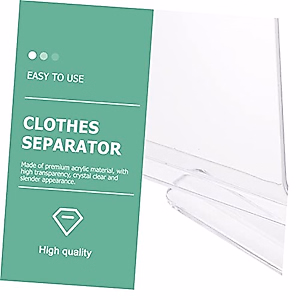 KITANDOVE 2pcs Clothes Board Drawer Separators Clothing Drawer Dividers Closet Shelf Divider Clear Shelf Closet Dividers Closet Shelf Separator Clear Wardrobe Partitions Drawers Dividers Abs