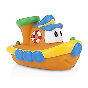 Nuby 2-Pack Tub Tugs Floating Boat Bath Toys, Colors May Vary, (Pack of 2)