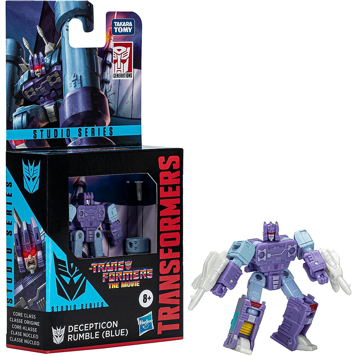 Transformers Toys Studio Series Core Class The The Movie Decepticon Rumble (Blue) Action Figure - Ages 8 and Up, 3.5-inch