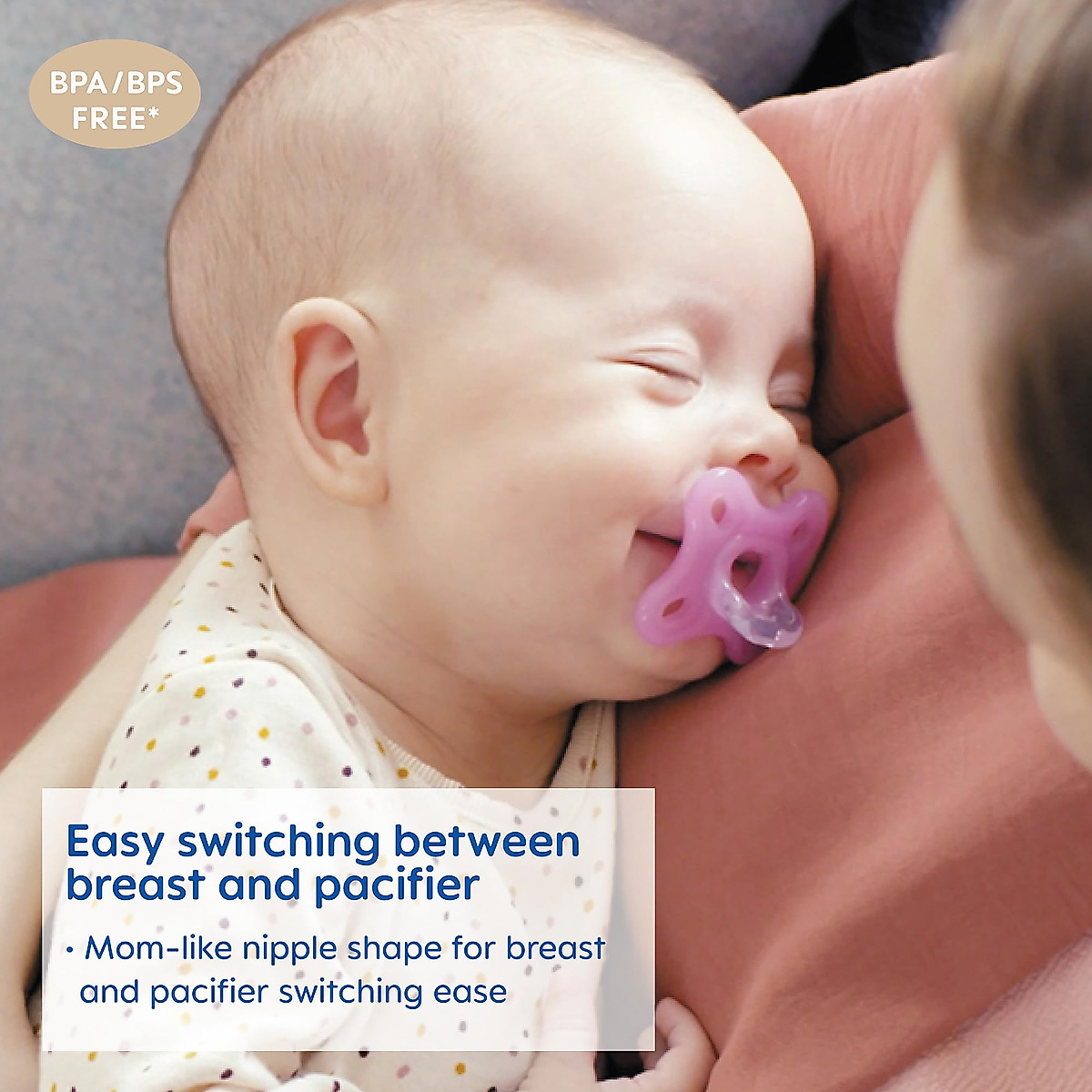 MAM Comfort Baby Pacifier, 100% Lightweight Silicone, Sterilizer Case, 0-3 Months (Pack of 2)