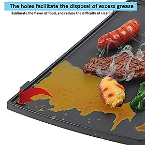 6558 Cast Iron Griddle for Weber Q100 Q120 Q140 Q1000 Q1200 Q1400 Series Gas Grills, 12.6 x 8.6 inch Cooking Plate for weber q1200 liquid propane grill Replacement Parts