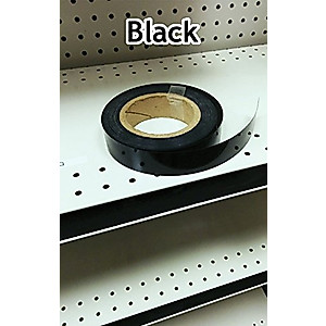 STORE FIXTURES DIRECT Decorative Gondola Shelving Vinyl Insert for Ticket Channel 130 FT. x 1.25 in. - Black