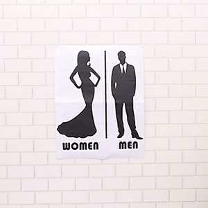 BESPORTBLE 2pcs Rest Room Stickers Toilet Sign Stickers Toilet Wall Decoration Bathroom Signs Decor Toilet Wall Stickers Restroom Sign Fashion Stickers Carved Shower Door Generation