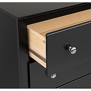 Home Square Contemporary 3 Piece Bedroom Set with Bedroom Dresser and 2 Piece 3-Drawer Nightstand in Black