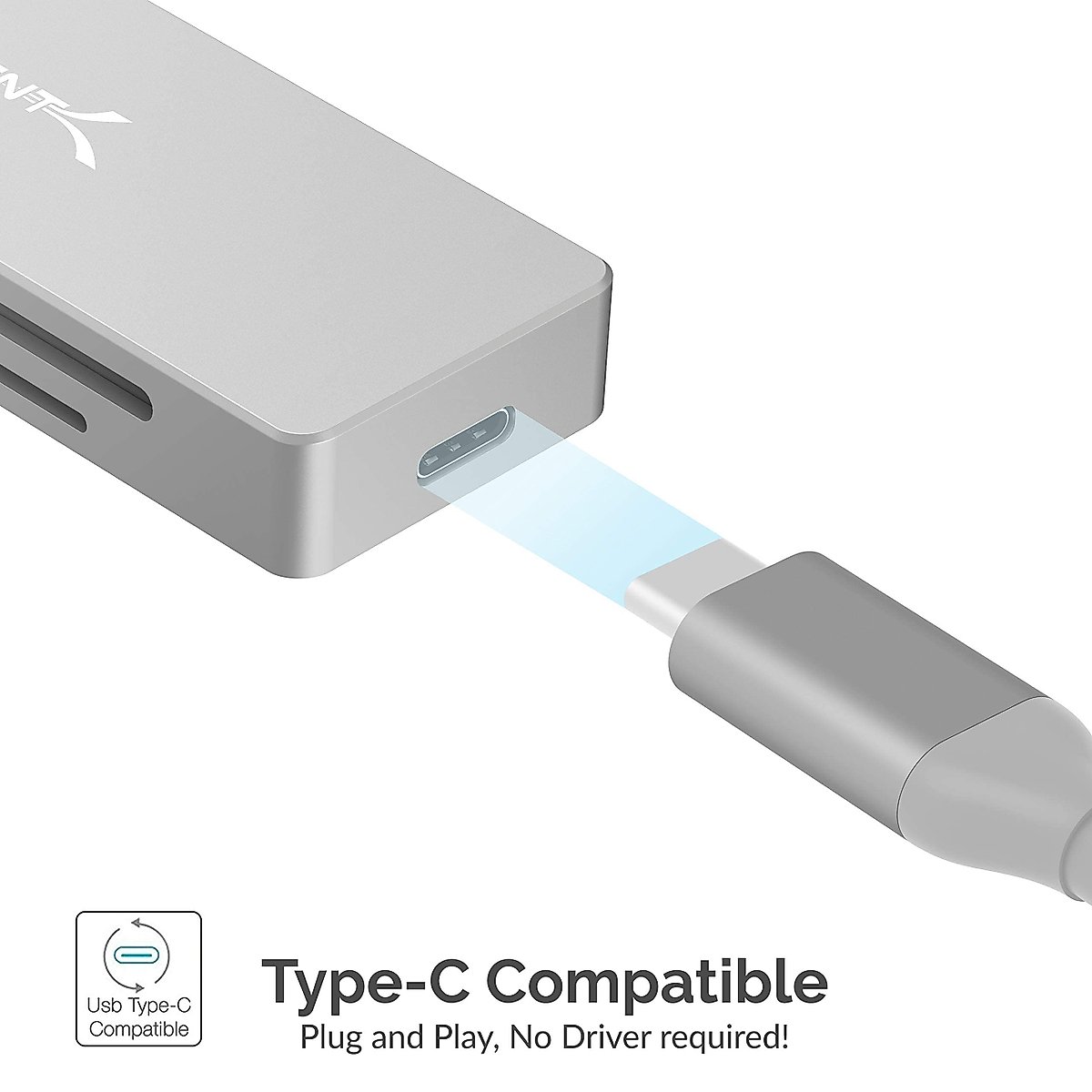 Sabrent 5 in 1 USB C Multi-Port HUB + USB Type-C External Stereo Sound Adapter