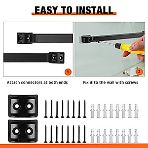 12 Pack 14 Inch Magnetic Tool Holder Racks Magnetic Tool Holder Strip Metal Tool Organizer Bar with Mounting Screws Heavy Duty Magnetic Space Saving Tool Organizer Bar for Garage, Workshop, Kitchen