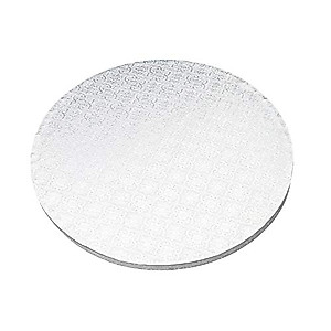 MOVINGSHOOT Spec101 Round Cake Drums, 12 Inch - 12pk White Cake Drum Boards with 1/2-Inch Thick Smooth-Edges