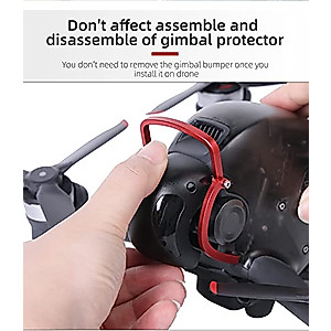 gouduoduo2018 FPV Drone Gimbal Bumper for DJI FPV Drone PTZ Protect Bar Aluminum Alloy Camera Anti-collision (Red)