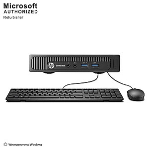 HP EliteDesk 705 G2 Desktop Mini Computer PC, AMD A8 PRO-8600B Quad Core up to 3.0 GHz, 16G DDR3L, 500G, WiFi, Bluetooth, Windows 10 Pro 64 Bit-Supports English/Spanish/French (Renewed)