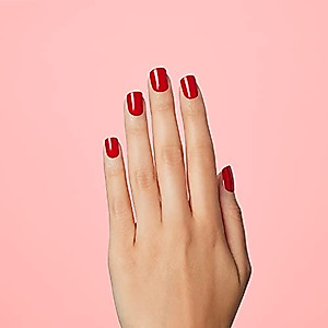 KISS imPRESS Color Polish-Free Solid Color Press-On Nails, PureFit Technology, Short Length, 'Reddy or Not', Includes Prep Pad, Mini Nail File, Cuticle Stick and 30 Fake Nails