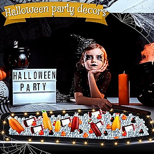 Leyndo 28 Pcs Halloween Inflatable Cooler Set, 52 Inch Coffin Buffet Coolers, Ice Serving Bar Halloween Rubber Ducks with LED Light Strings for Beach Pool Party Barbecue Picnic Halloween Decor Favors