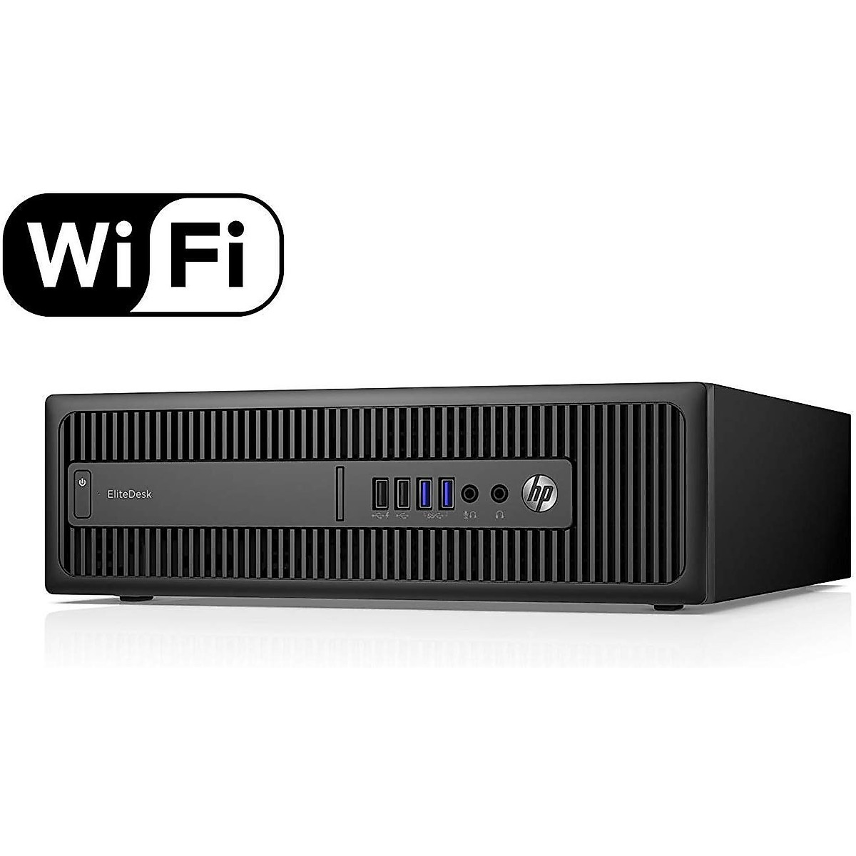 HP 800 G1 Small Form Desktop Computer Tower Bundle Package (Intel Core i5, 8GB Ram, 1TB HDD, Dual 19 Inch LCD Monitor (Brands may vary), WIFI, DVD-RW - Windows 10 Pro (Renewed)