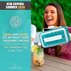 ICEBREAKER POP 2024: Make And Serve Ice Without Ever Touching The Ice | The Sanitary Silicone Ice Cube Tray for Freezer | Patented Ice Trays for Freezer | This Ice Cube Maker Makes 18 Cubes