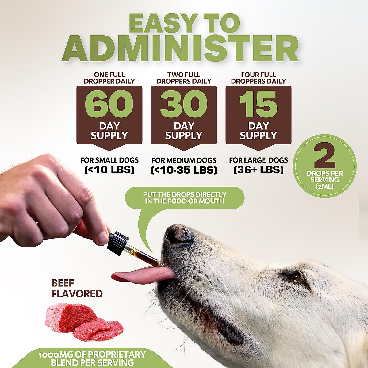 Furrever Dog Allergy Relief Drops - Support Your Pets Immune System During Seasonal Allergies - for Itching, Scratching, and Licking - Allergy Aid for Dogs & Cats - Beef Flavored - 2oz