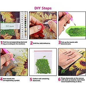 GemZono DIY Diamond Art for Adults Kids, Space Diamond Painting Kit, 5D DIY Astronaut and Alien Diamond Painting Picture Craft for Home Wall Decor (16X12 inch/ 40X30cm)