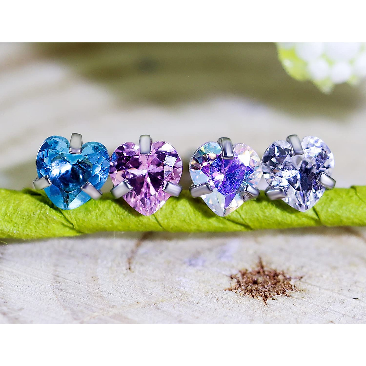 Kridzisw Nose Ring for Women 20g Star Heart Nose Ring Hoop Nose Ring Stud Straight Silver Nose Stud Pin Bone Stainless Surgical Steel Small Cute Real Nose Hoop Ring Nose Piercing Jewelry for wome Men