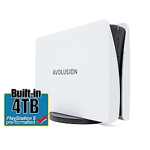 Avolusion PRO-5Y (White) 4TB USB 3.0 External Gaming Hard Drive for PS5 / PS4 Game Console - 2 Year Warranty