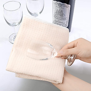 SINLAND Microfiber Dish Towels Waffle Weave Kitchen Towels Fast Dying Tea Towel 16inch x 24inch 3 Pack