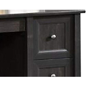 Sauder Edge Water Computer Desk, L: 59.06" x W: 23.23" x H: 29.02", Estate Black finish