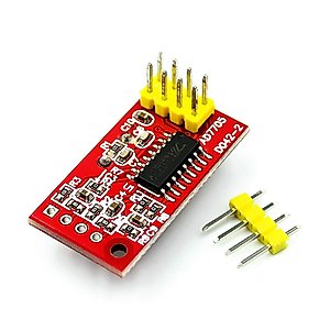 Taidacent 2PCS TM7705 AD7705 Dual 16 bit ADC Data Acquisition Module Input Gain Programmable SPI Interface