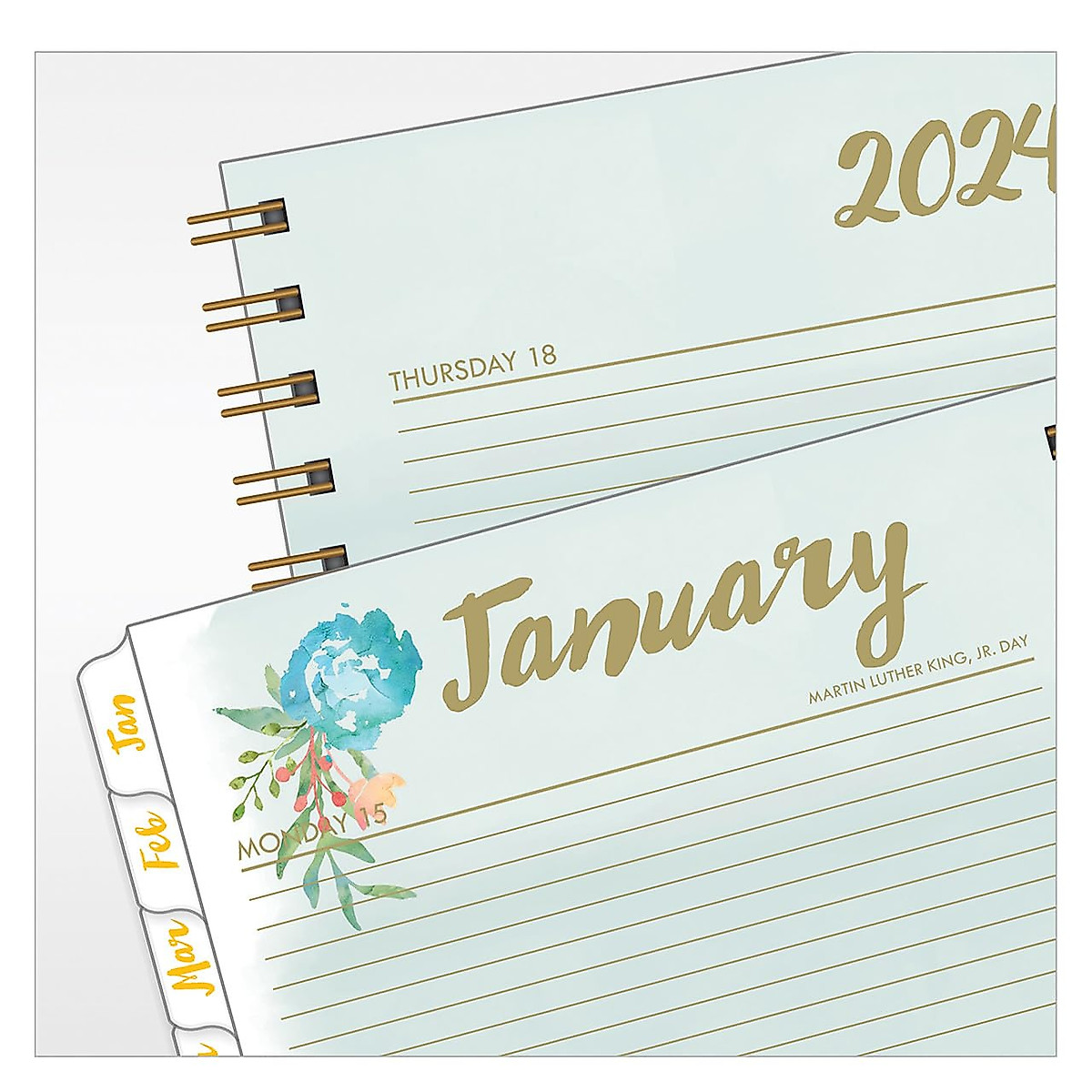FranklinCovey - Watercolor Weekly Wire-Bound Planner (Classic, Jan 2024 - Dec 2024)
