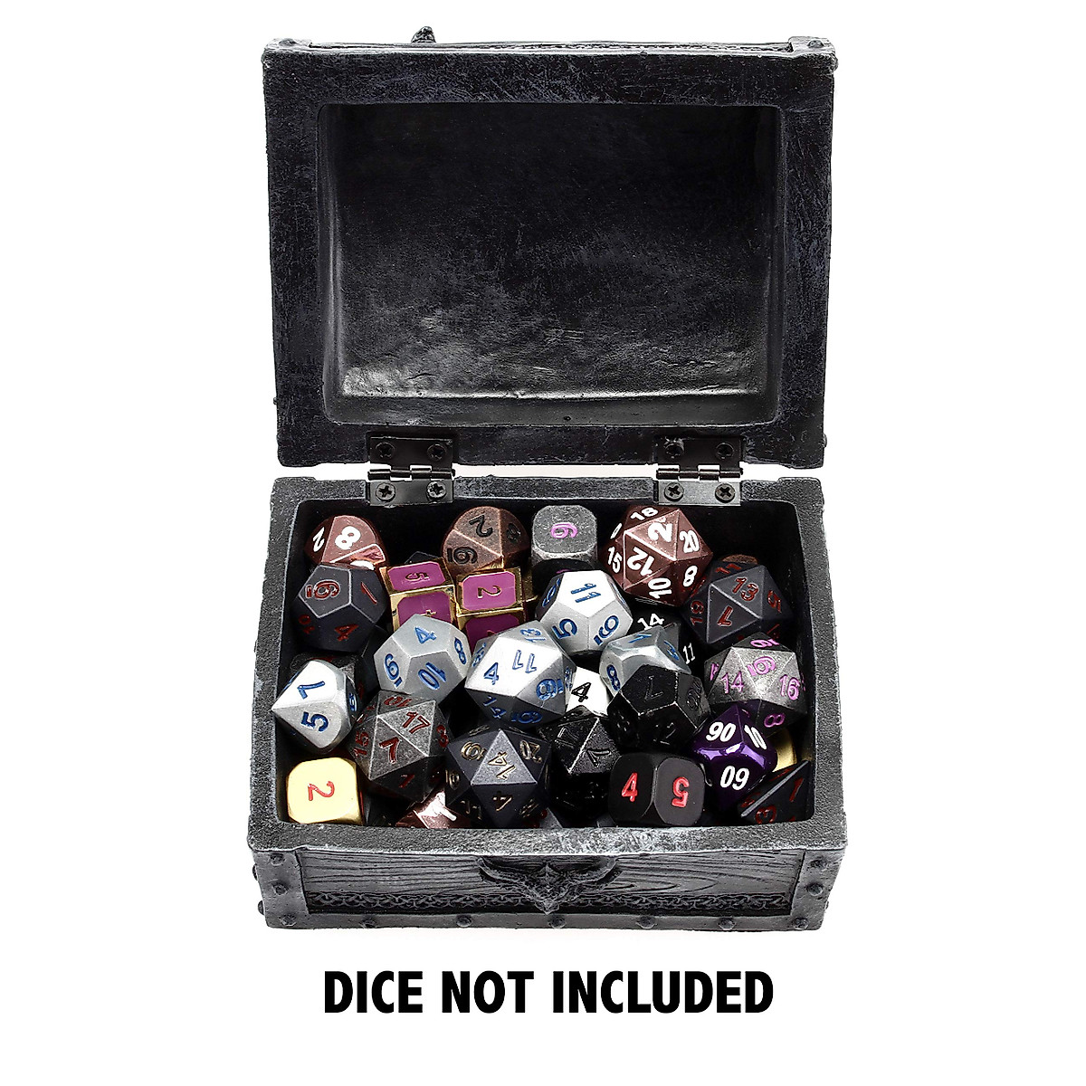 Forged Dice Co. Deluxe Dragon Dice Storage Box with Custom Foam Insert - Holds up to 6 Sets of Polyhedral Dice or 42 Individual Dice - Treasure Chest for Dungeons And Dragons Dice - Great DnD Gifts