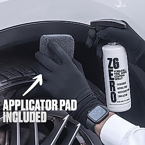 Zero Six - Sio2 Ceramic Tire Shine Coating Spray W Applicator- Long Lasting UV Protection-No Sling | Restores Rubber, Plastic, & Vinyl | Water-Based. Natural Shine