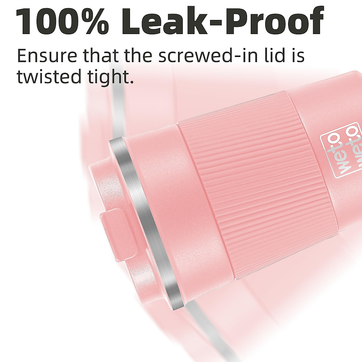 WETOWETO 12 oz Insulated Coffee Cup, Spill Proof Travel Coffee Mug, Vacuum Stainless Steel Coffee Tumbler, Coffee Mug with Lid, Portable Thermal Mug, Reusable Travel Coffee Cup(Pink)