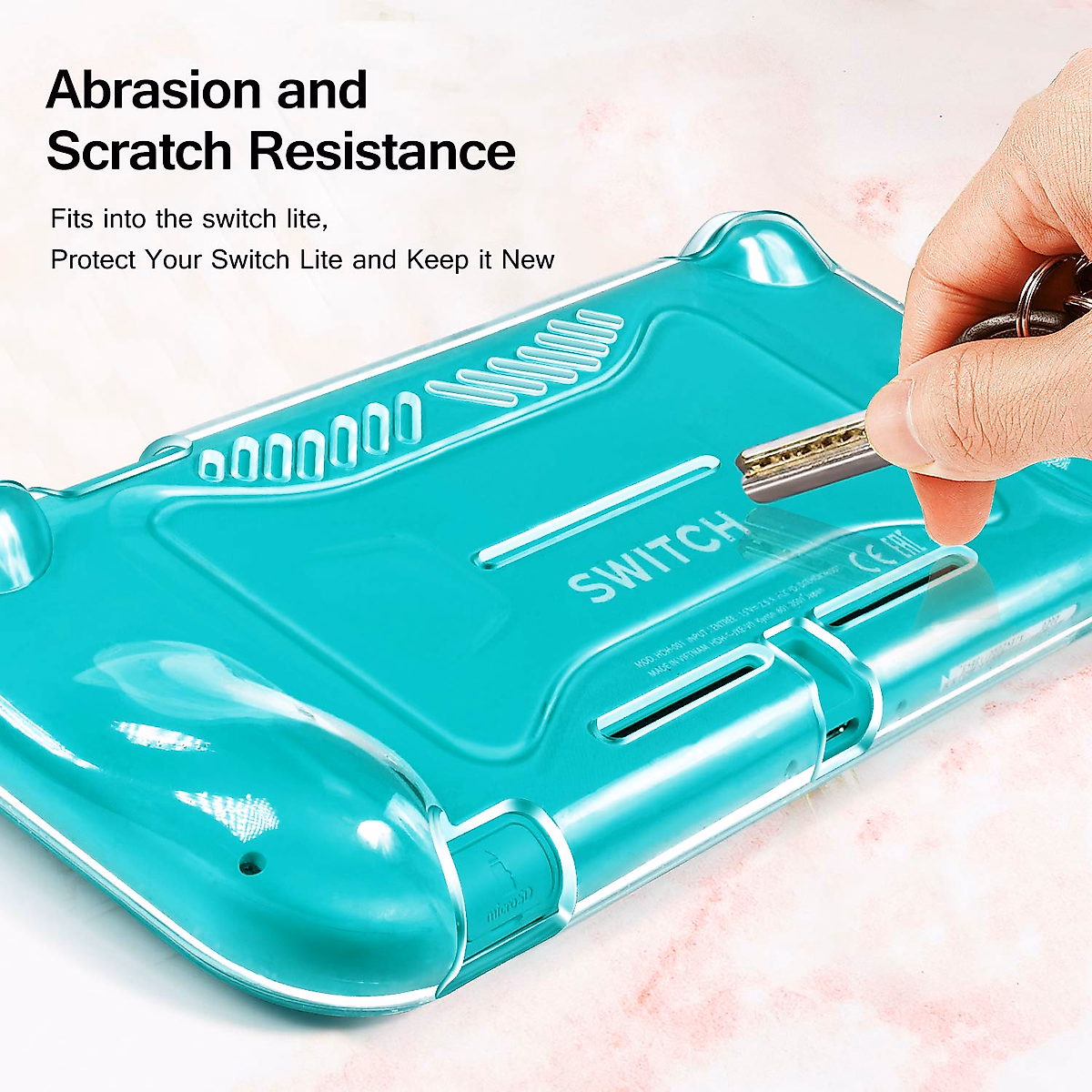 [2+1Pack]iVoler Tempered Glass Screen Protector for Nintendo Switch Lite(2Pack)with Case Carrying Protective TPU Case for Nintendo Switch Lite, Grip Cover with Shock-Absorption Anti-Scratch, HD Clear