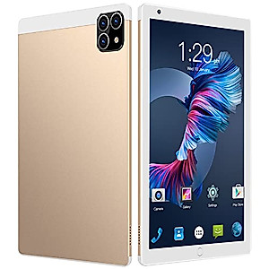Android Tablet 8Inch Phone Tablets with 512GB Storage 5MP Camera Support 3G Phone Call (Gold, One Size)