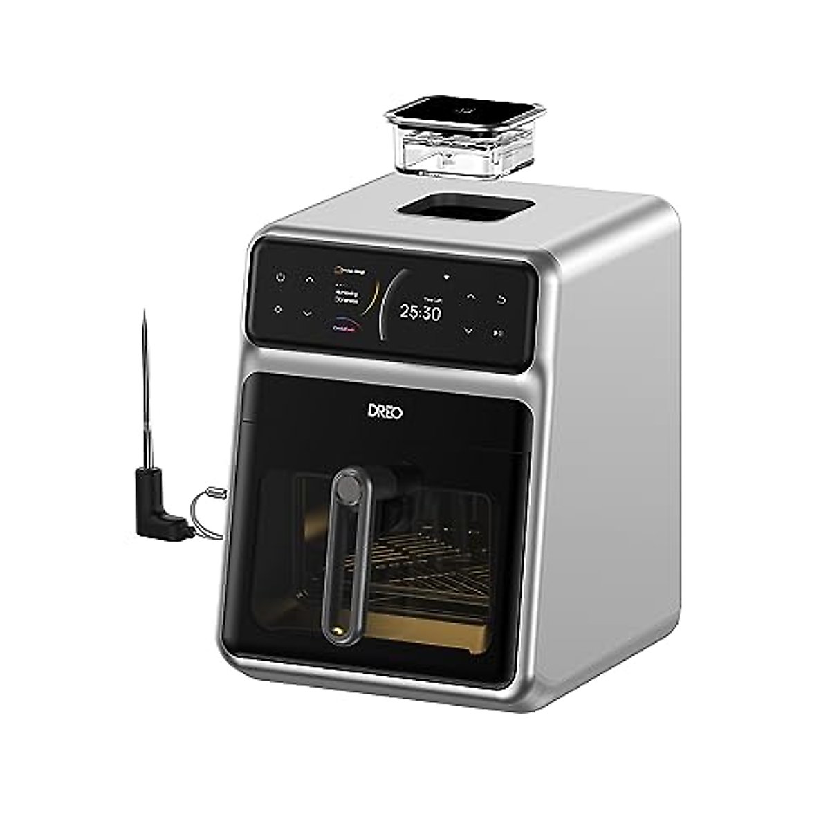 Dreo ChefMaker Combi Fryer, Cook like a pro with just the press of a button, Smart Air Fryer Cooker with Cook probe, Water Atomizer, 3 professional cooking modes, 6 QT