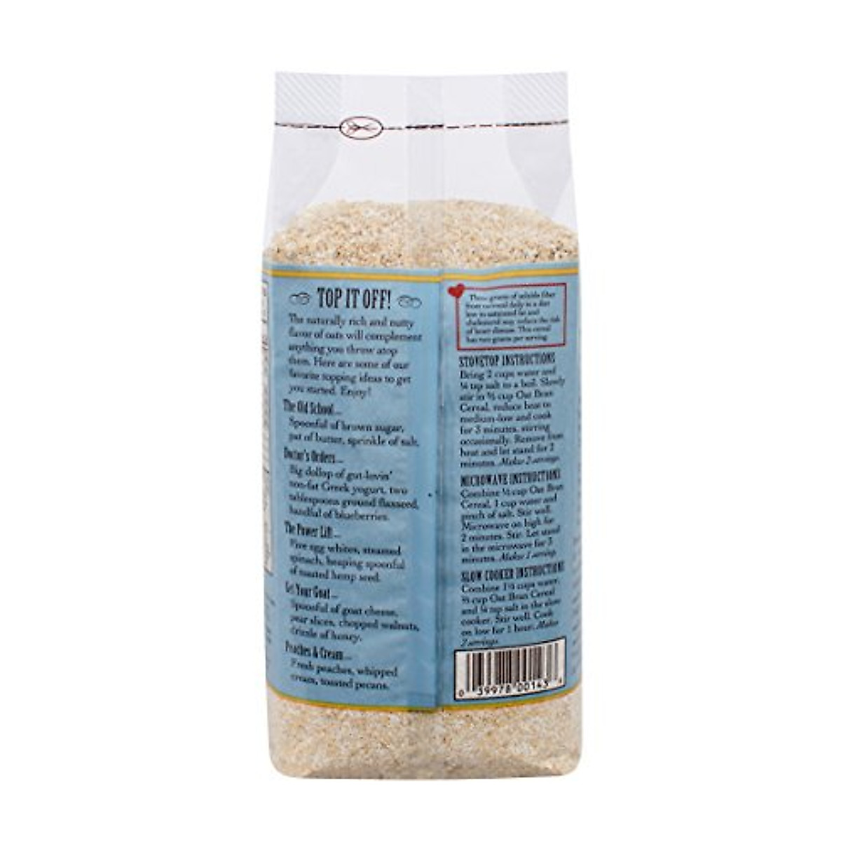 Bob's Red Mill Cereal Oat Bran, 18 Ounce (Pack of 4)