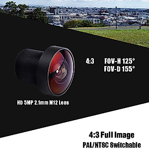 FPV Camera Foxeer Razer Mini Cam 1200TVL 2.1mm Lens 4:3 FOV 125 Degree PAL NTSC Switchable for Racing Drone Black