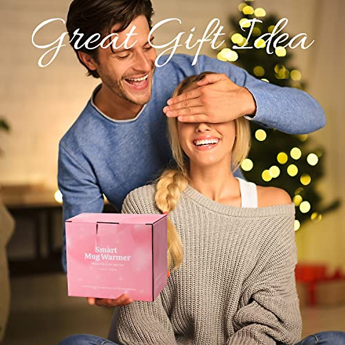 Coffee Mug Warmer & Not A Day Mug Set, Electric Cup Warmer for Desk Office Home, Beverage Warmer with 2 Temperature Setting, 8-Hours Auto Shut Off, Best Birthday Gift Ideas for Women