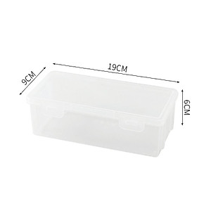 Generic Plastic Box - Plastic Bead Craft Hobby Art School Supply Pencil Box Storage Organizer Container with Latching Lid, for Pens Ribbons Wahi Tape Sticker Yarn Ornaments, Stackable, Clear